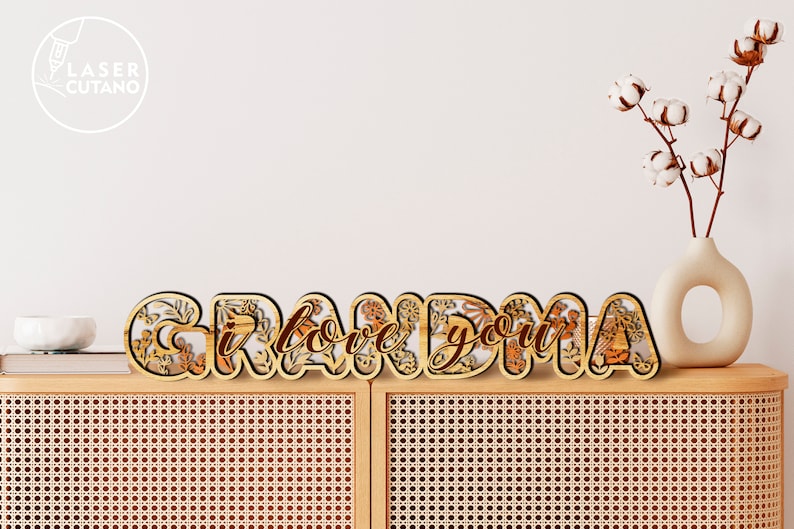 GRANDMA GRANDPA Laser Cut Files Svg Grandmother and Grandfather Gift ...
