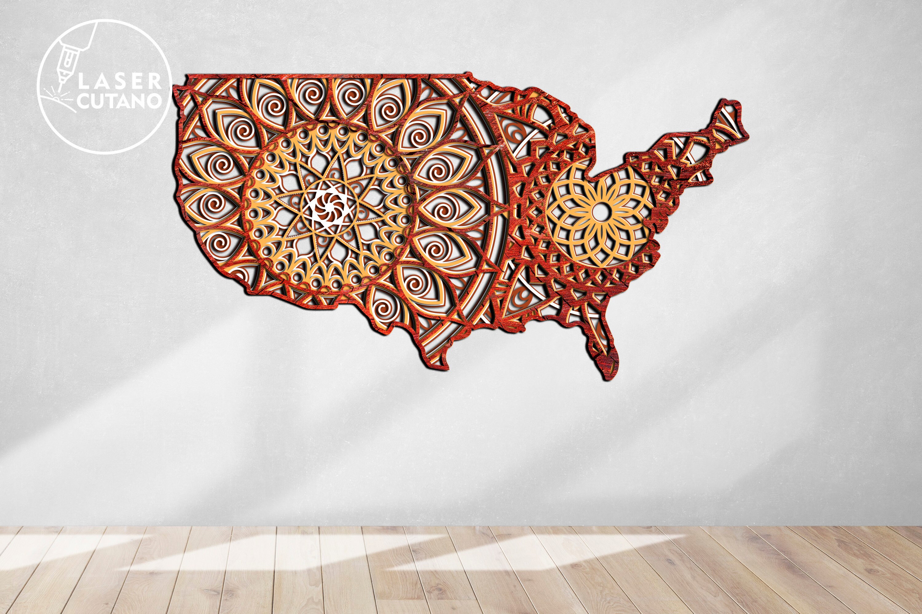 USA MAP Laser Cut File for Glowforge Svg and Cricut File - Etsy