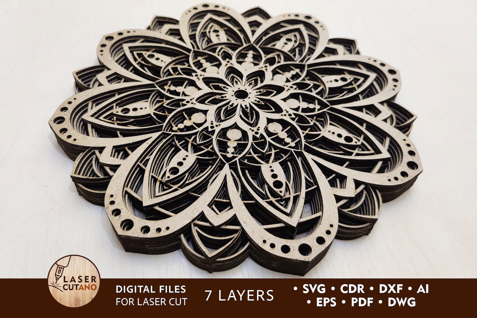 Multilayer Mandala DXF File MANDALA 1 Mandala Svg and - Etsy