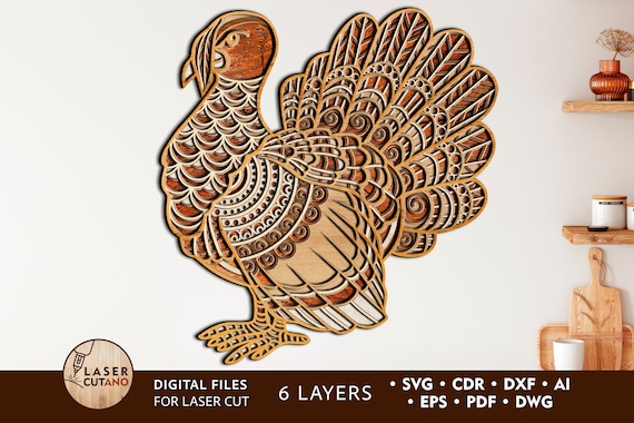 TURKEY Laser Cut File THANKSGIVING Day Svg Thankful Svg and - Etsy