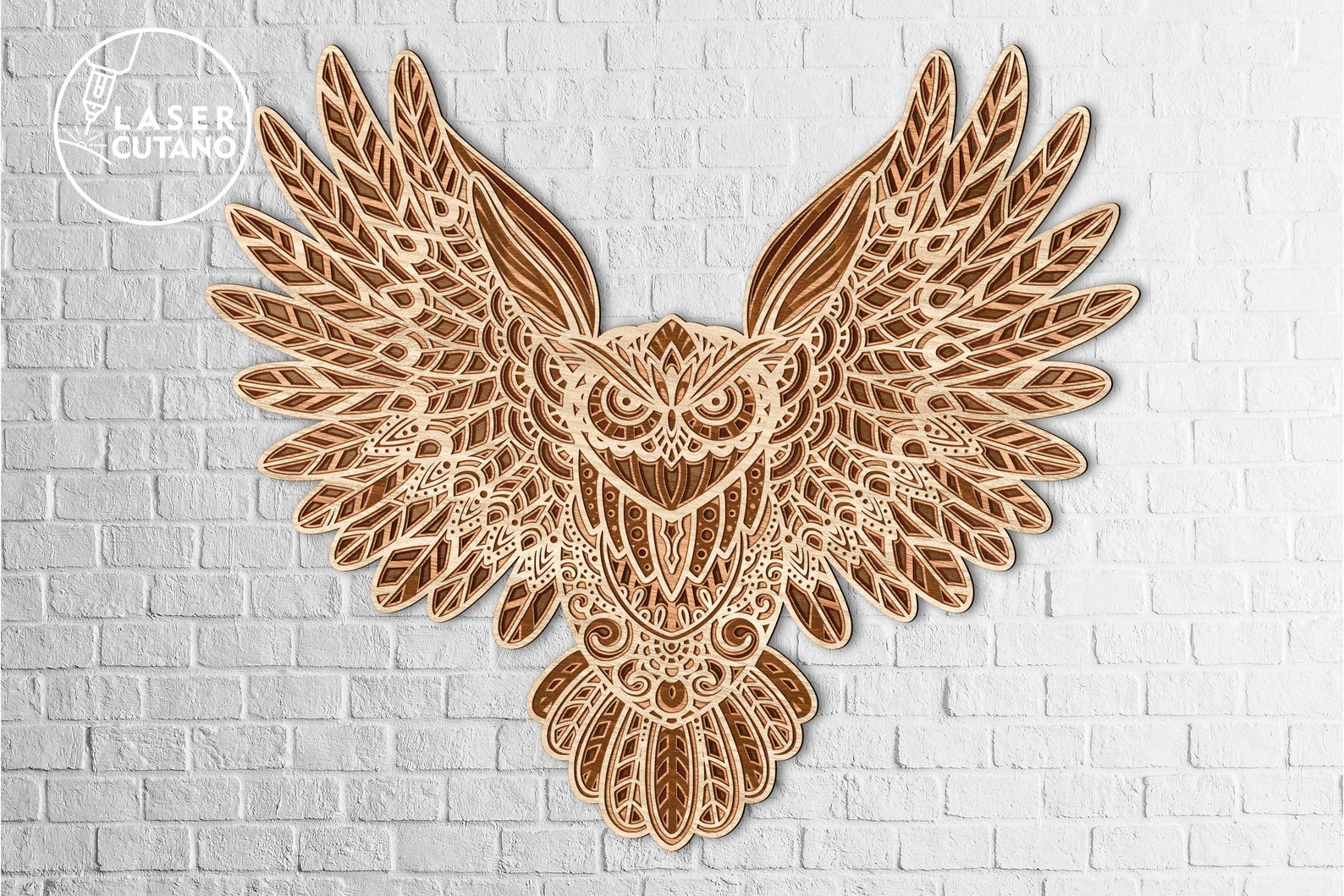 OWL Laser Cut File Multilayer 3d Owl Svg and Laser Cut Panels, 3d Laser ...