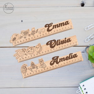 Custom Rulers Laser Files and Custom Ruler Laser Plans, Kids Ruler Dxf ...