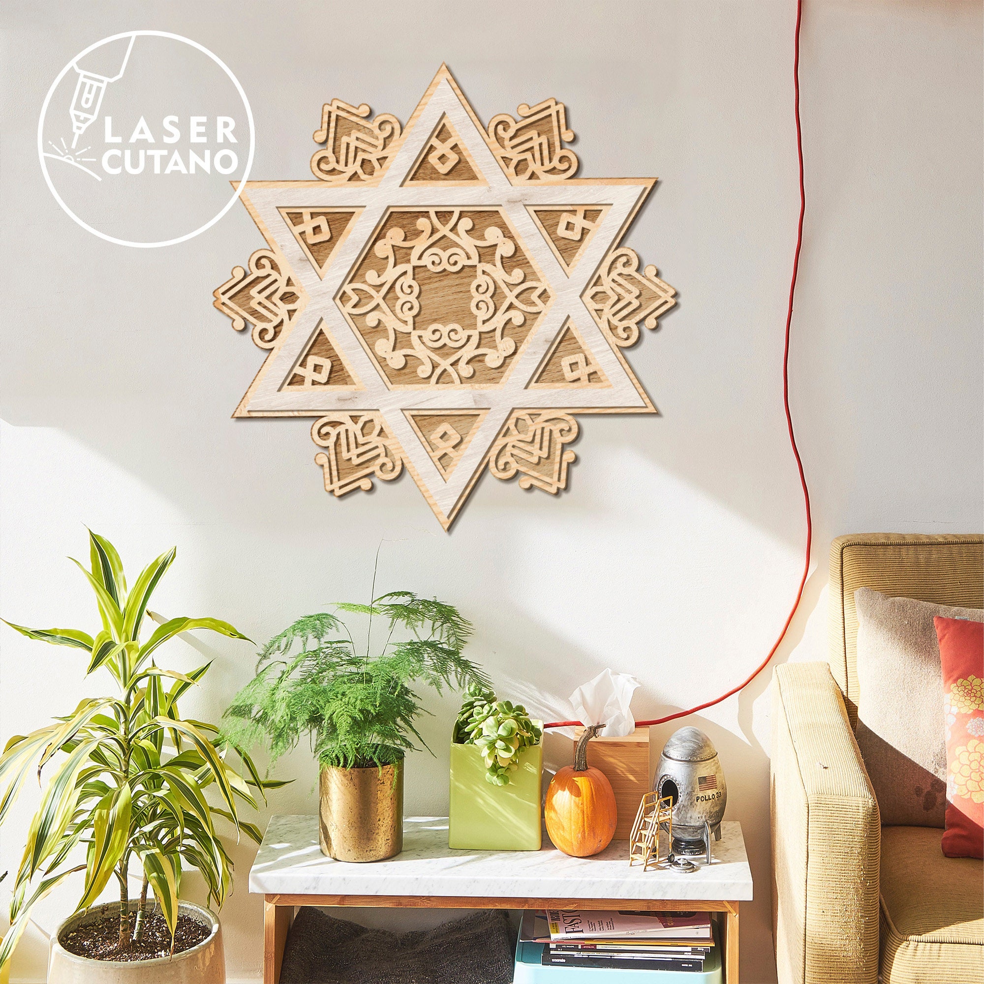 Star of David Laser File Svg Glowforge Hanukkah Svg File and Hanukkah ...