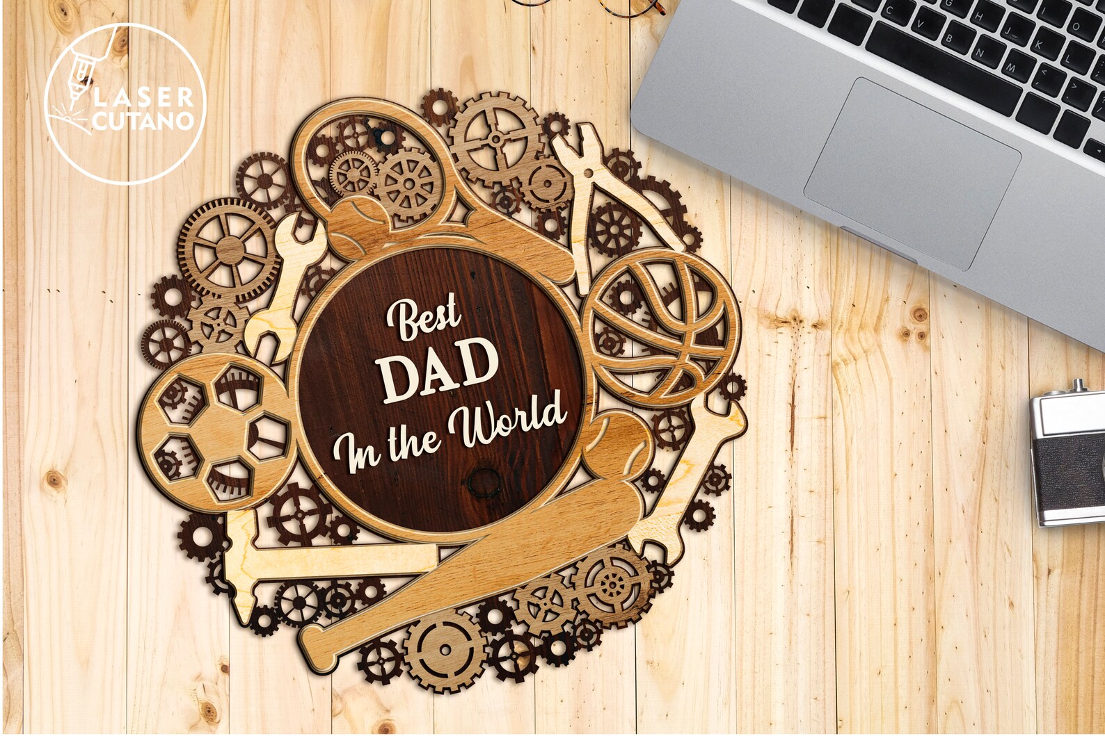 DAD Svg Fathers Day Laser Cut File Dxf Father Cnc Pattern and - Etsy