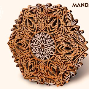 Laser MANDALA Svg Set Laser Cut File Multi Layer Template for Cutting ...