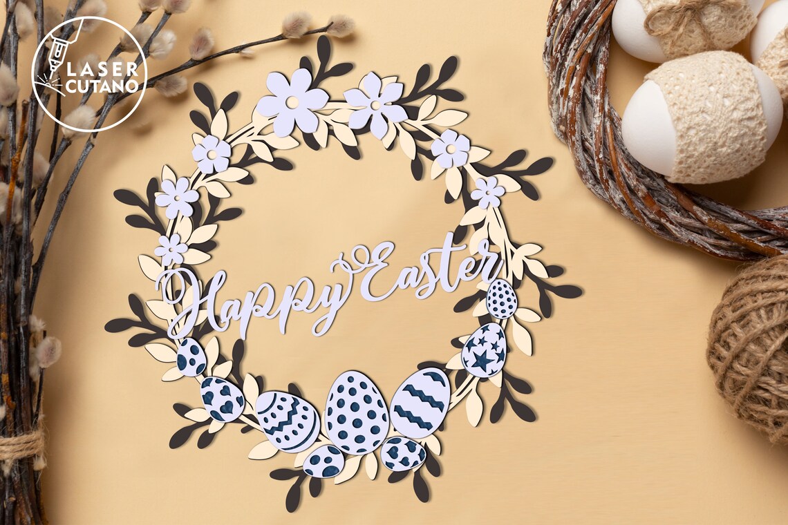 EASTER Laser Cut Files Svg Dxf Happy Easter Svg, Laser Cutting File and ...