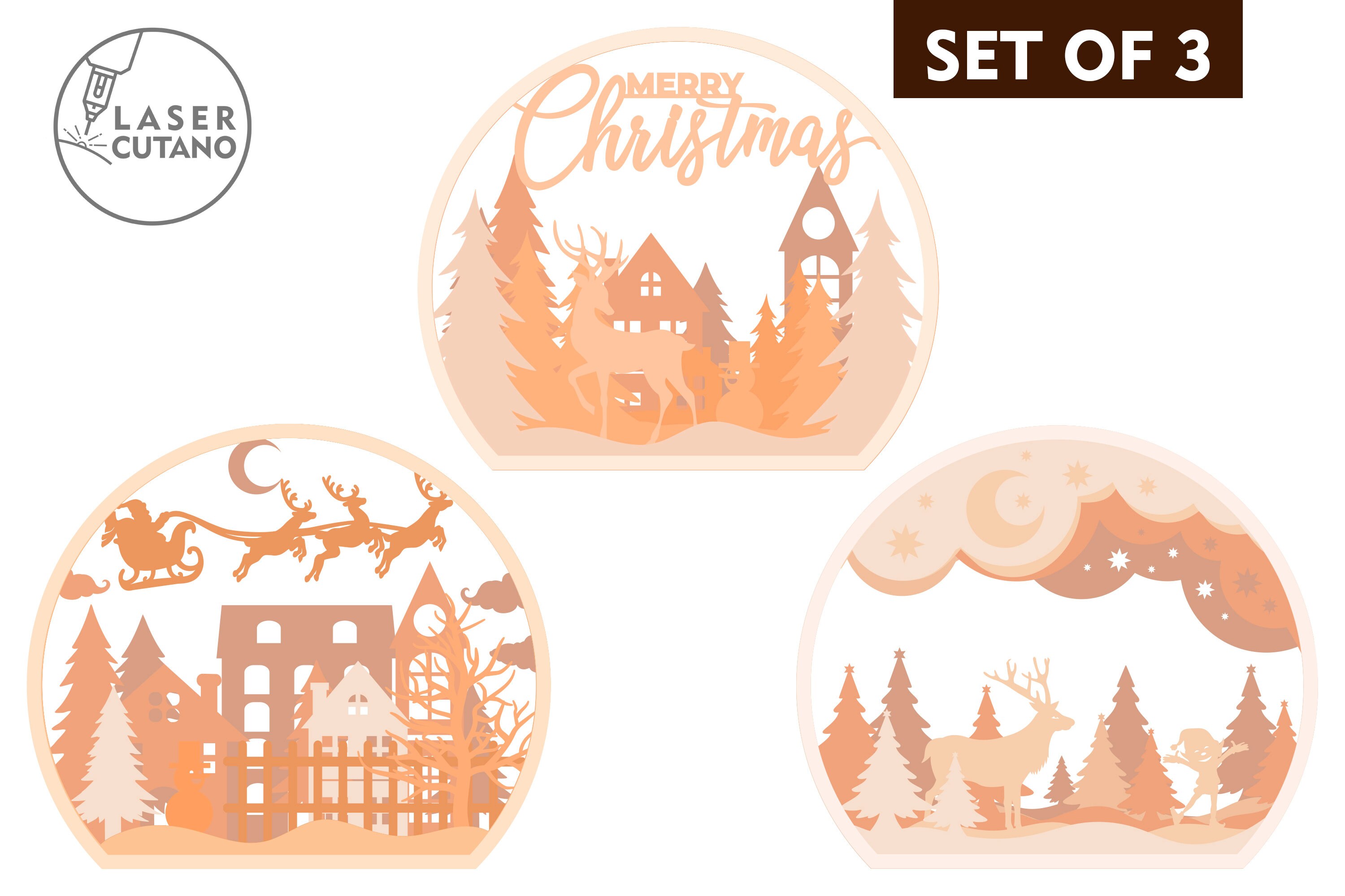 SNOW GLOBE Laser Cut Files Christmas Laser Cutting Templates - Etsy Canada