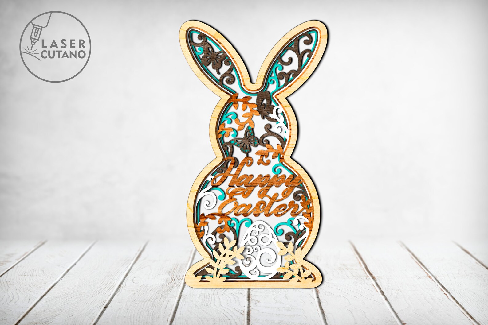 Easter Bunny Svg Laser Files for Cutting plotter file svg | Etsy