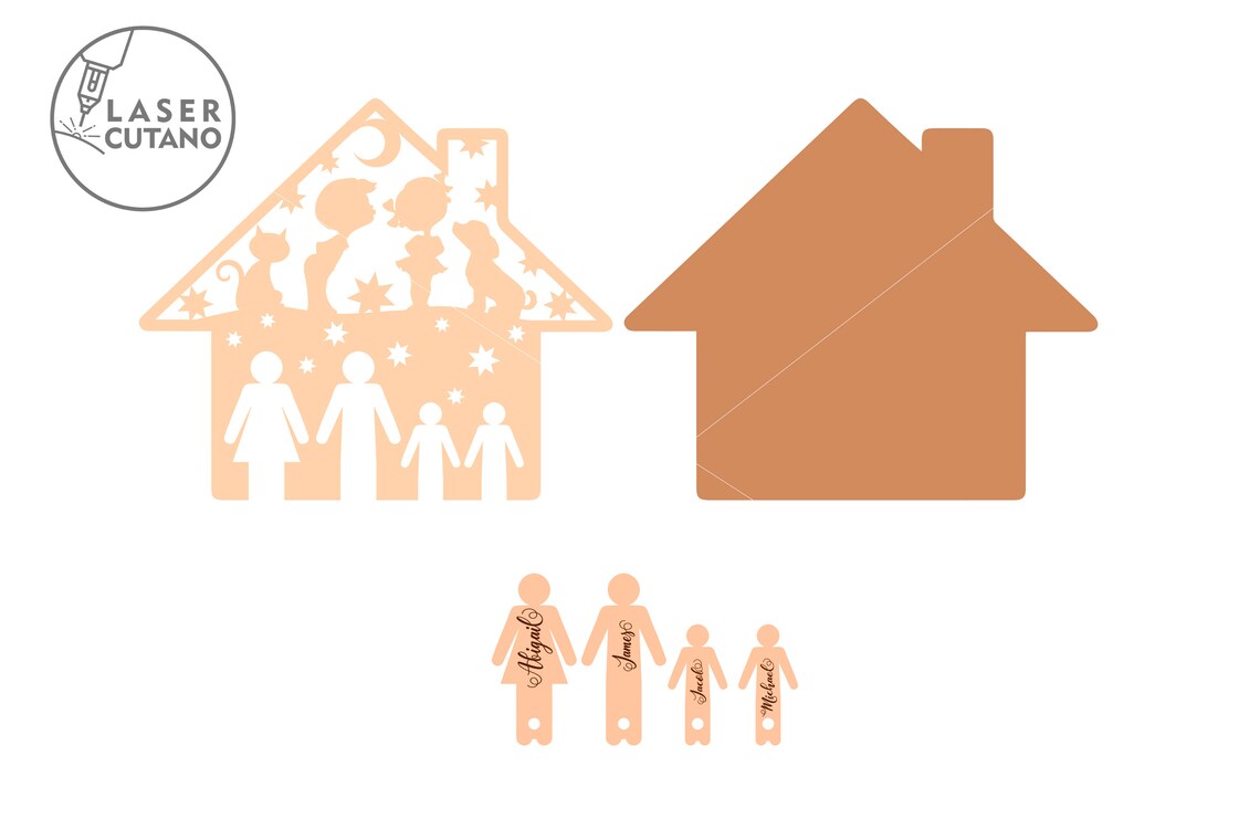 Home Key Holder Laser Cut Files House Keychains Dxf and Custom - Etsy