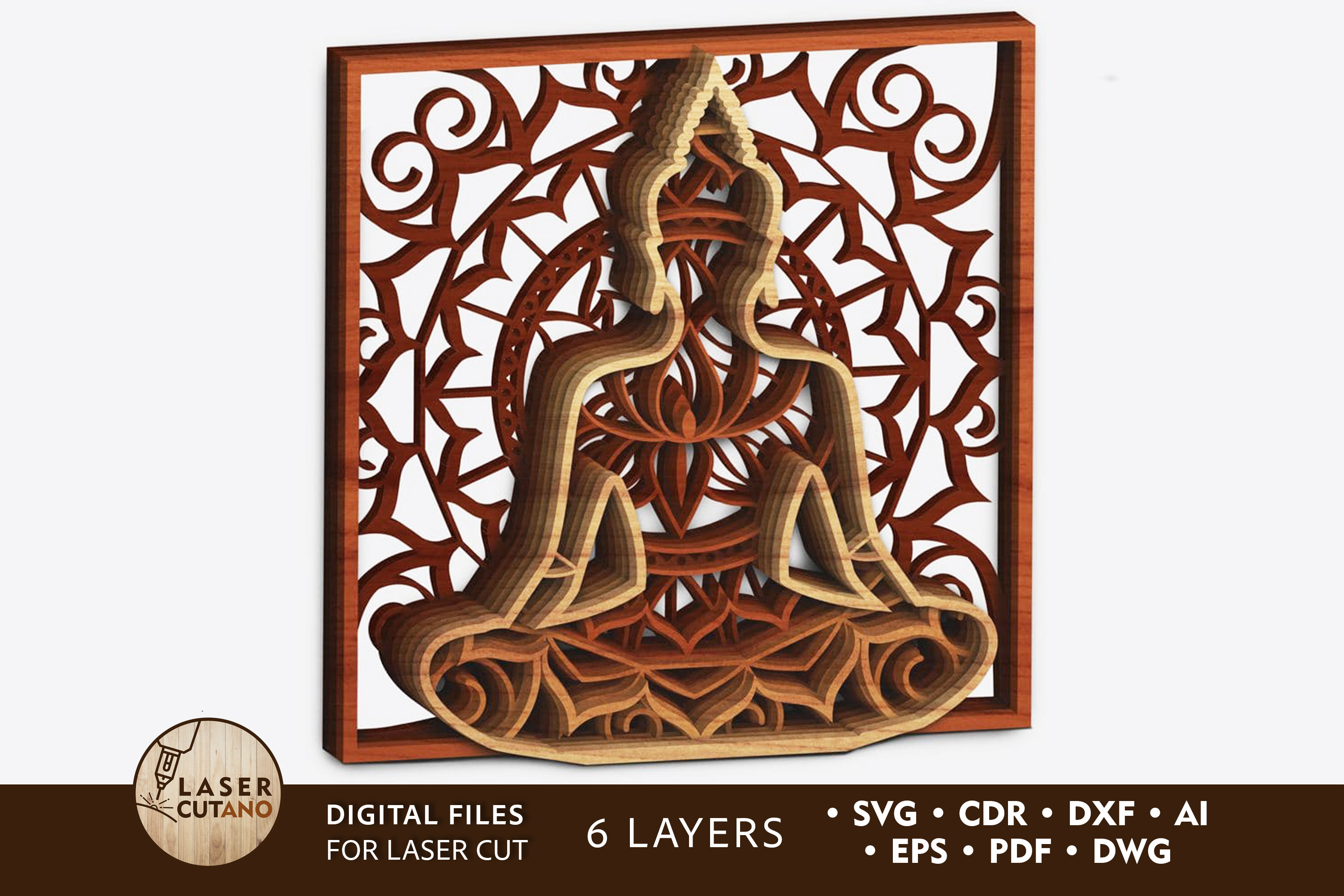 Laser Cut BUDDHA Svg Files Meditation Svg and Yoga Svg - Etsy
