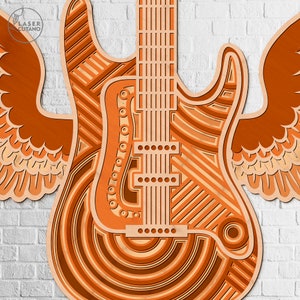 Guitar Laser Cut File Xtool Layered Svg Cricut and Laser Cut Music ...