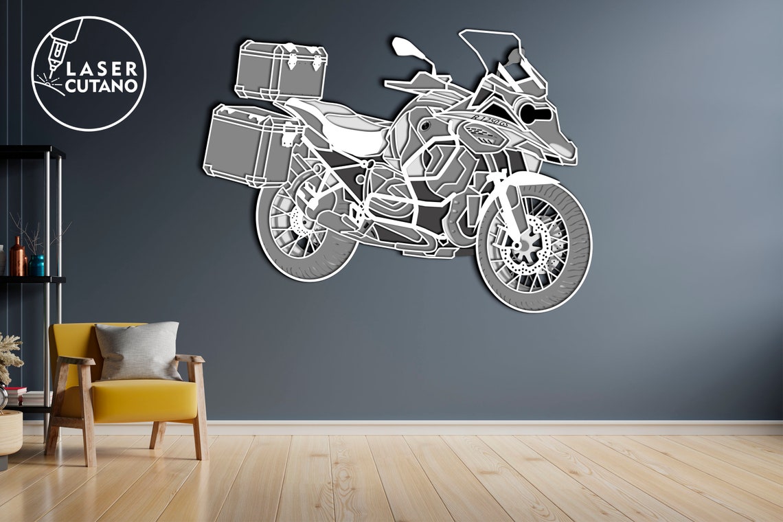 MOTORCYCLE Laser Cutting Wall Art Laser Cut File and Dxf Cnc, Moto Svg ...