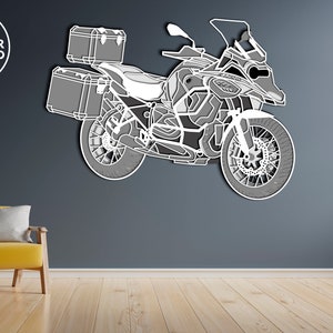 MOTORCYCLE Laser Cutting Wall Art Laser Cut File and Dxf Cnc, Moto Svg Handmade Gift for Rider ...