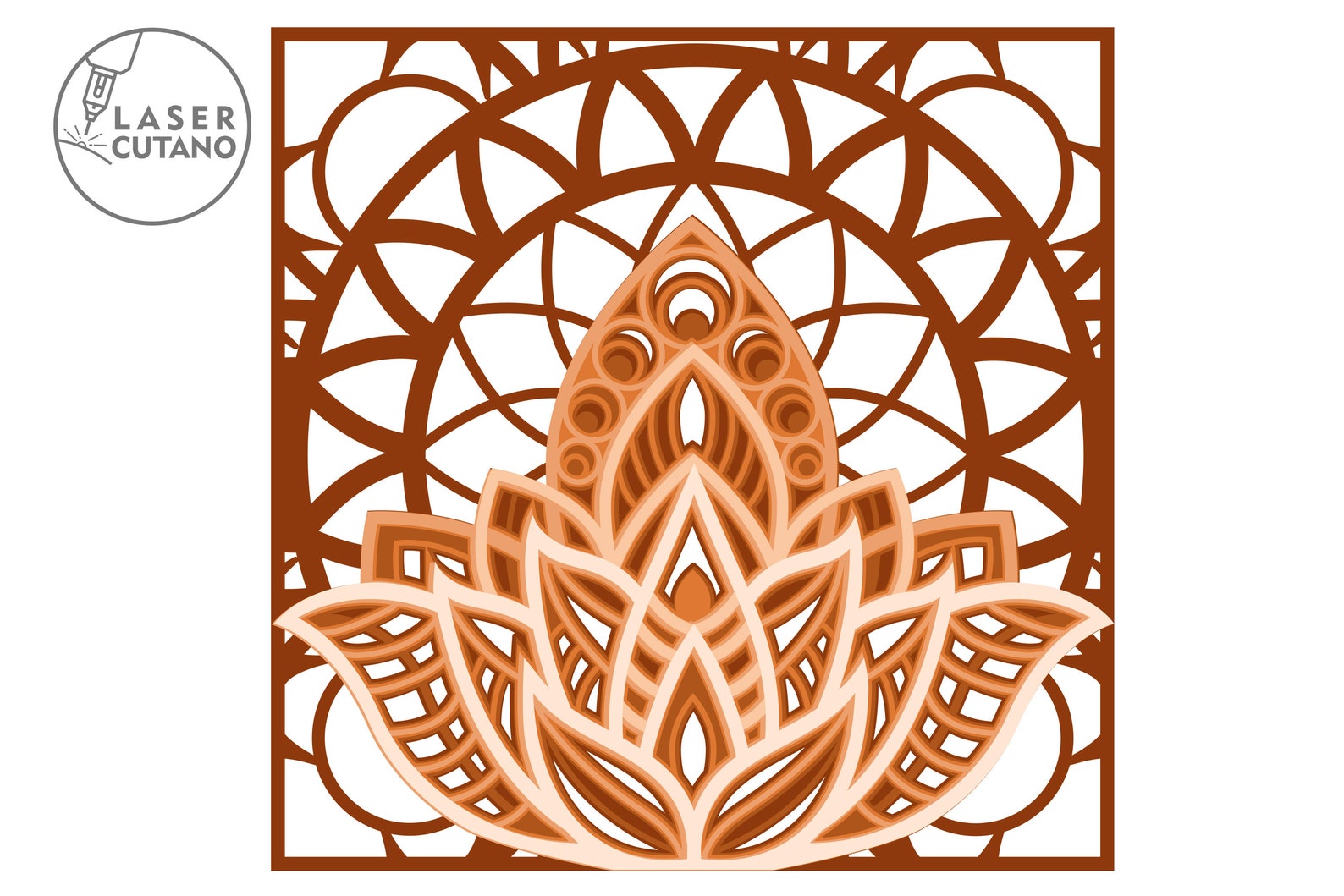 3d Layered Mandala Laser Cut File Svg Wood and Mandala Laser - Etsy