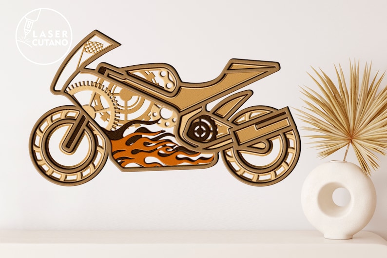 Motorcycle SVG MOTO Laser Cut File Wall Art Wood and Laser Cut - Etsy ...