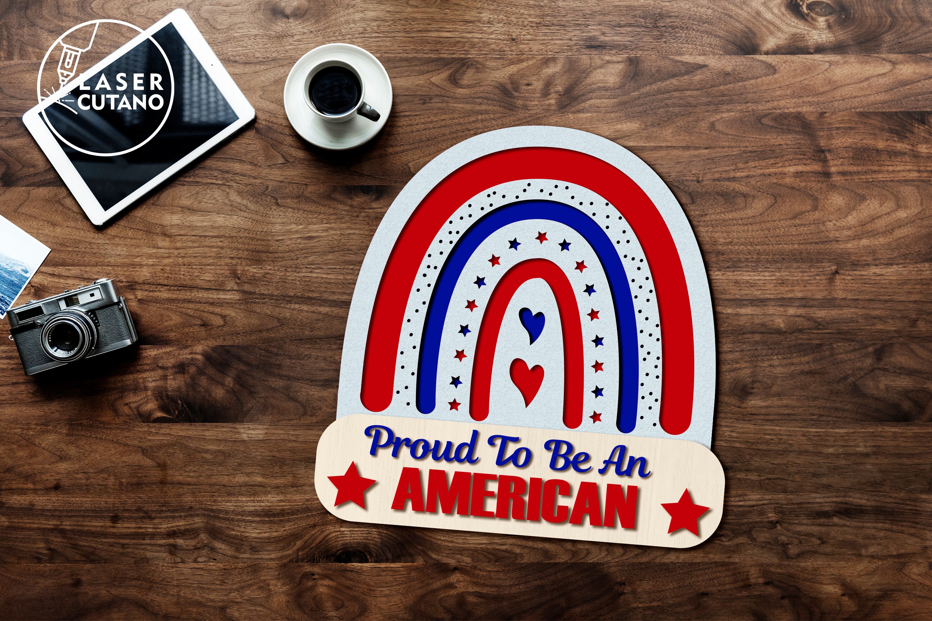 Independence Day Laser Cut File America SVG File USA Laser - Etsy