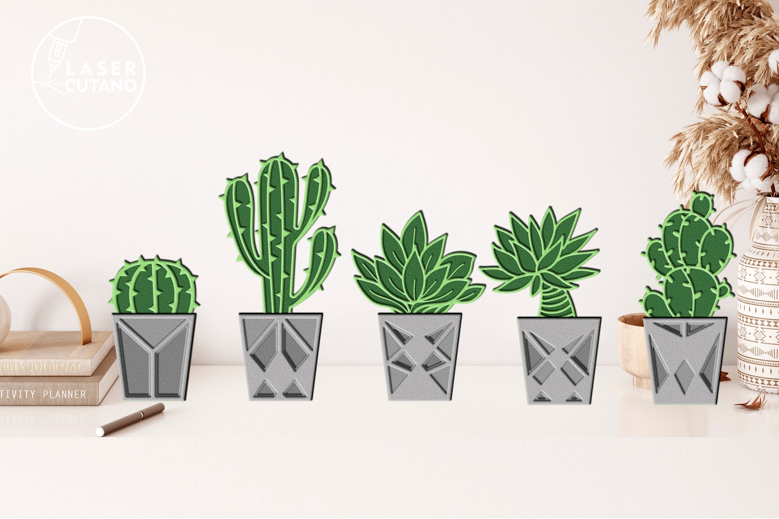 SUCCULENT Laser Cut Files Svg Succulent Cuttings and Files for | Etsy