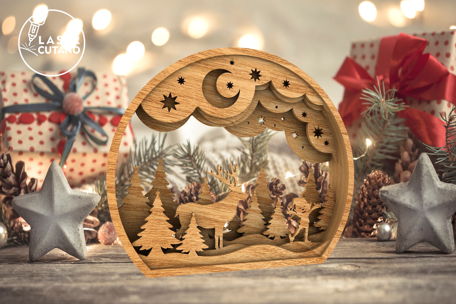 SNOW GLOBE Laser Cut Files Christmas Laser Cutting Templates, New Laser ...