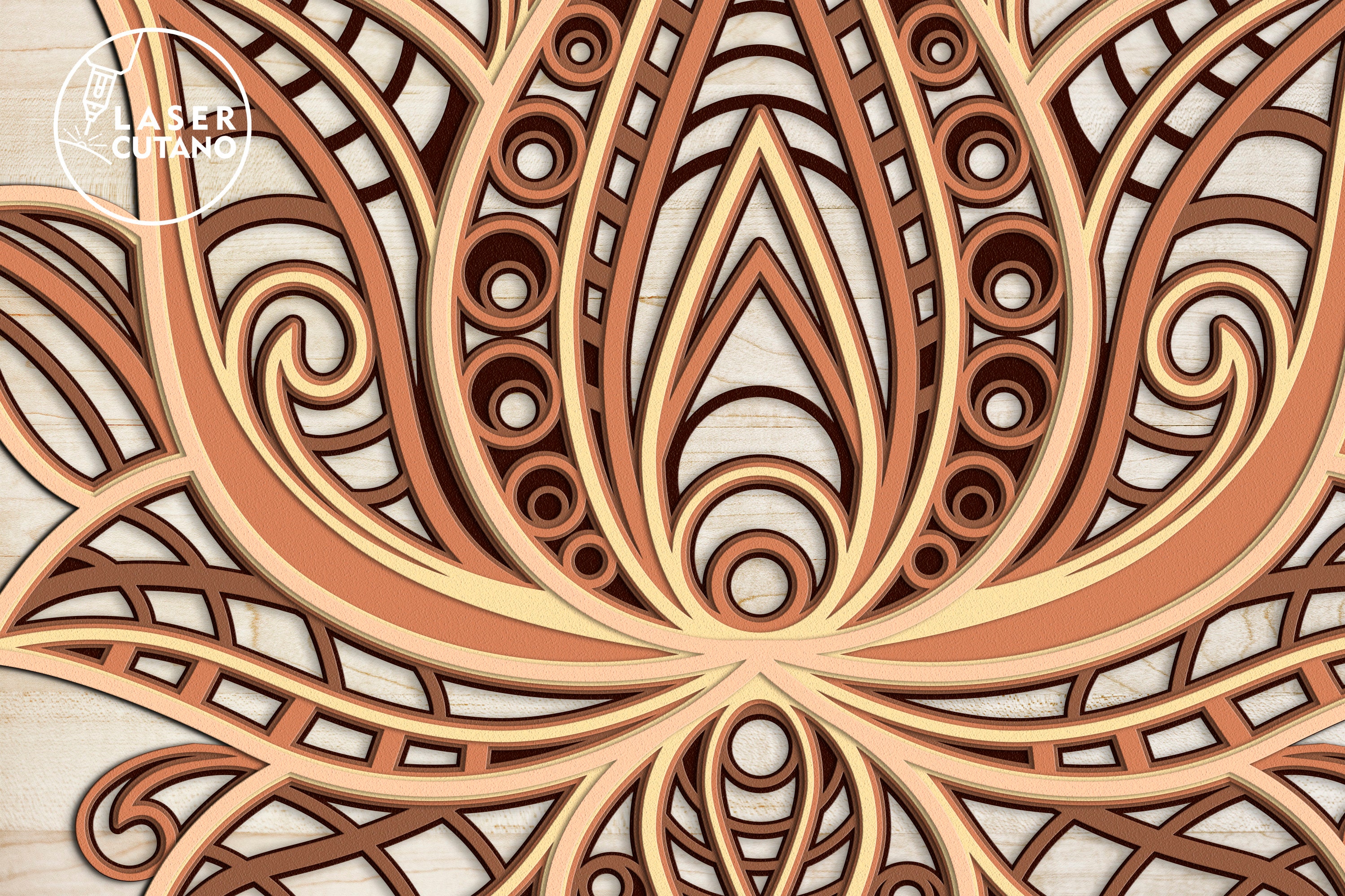 LOTUS Cnc Files Laser Cut File Svg Layered and Glowforge File | Etsy