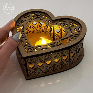 Laser Cut Valentine Gift Svg Laser Cut Heart, Lightburn Heart Shaped ...