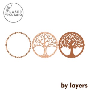 TREE of LIFE Laser Cut File Svg Laser Engraving and Tree of Life Dxf ...