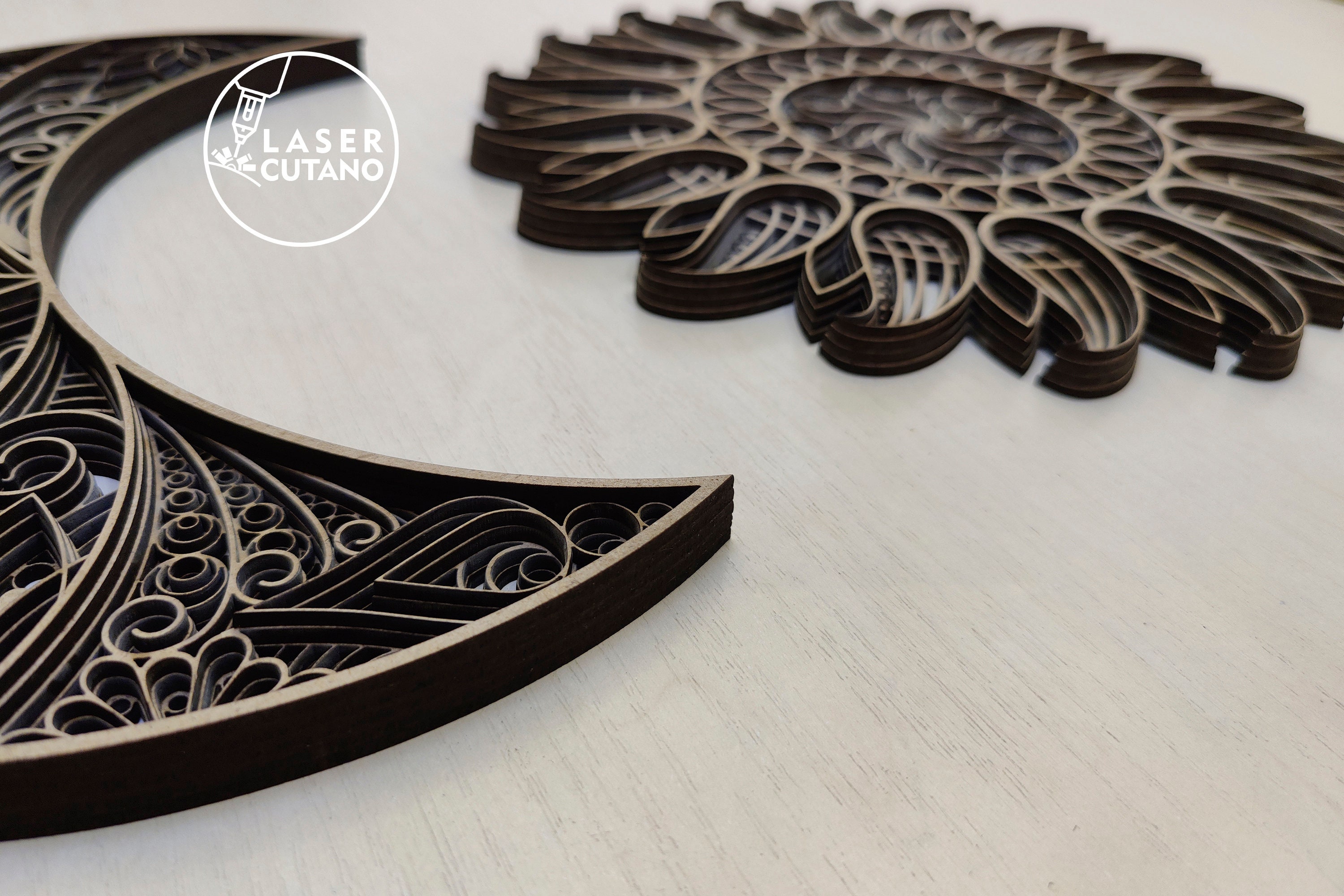 Multilayer Laser Cut Files the Sun and the Moon Designs - Etsy Canada