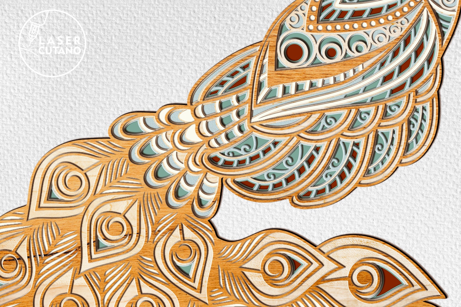 PEACOCK Laser Cut File BIRD Svg Cutting Template and Peacock Wall Decor ...