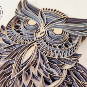 Laser Files - OWL - Multilayer Laser Cut Bird Vector Images, Laser ...