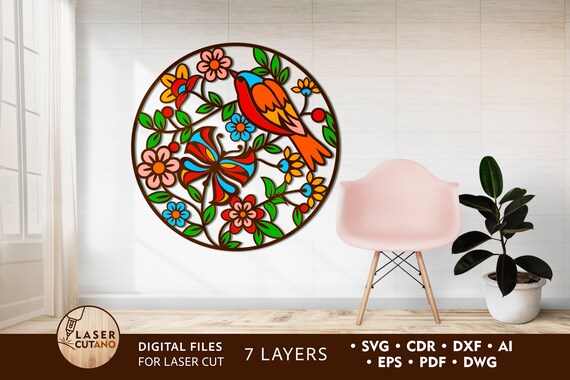 Layered Flower Svg FLOWERS Laser Cut Paper Cricut Leaves | Etsy