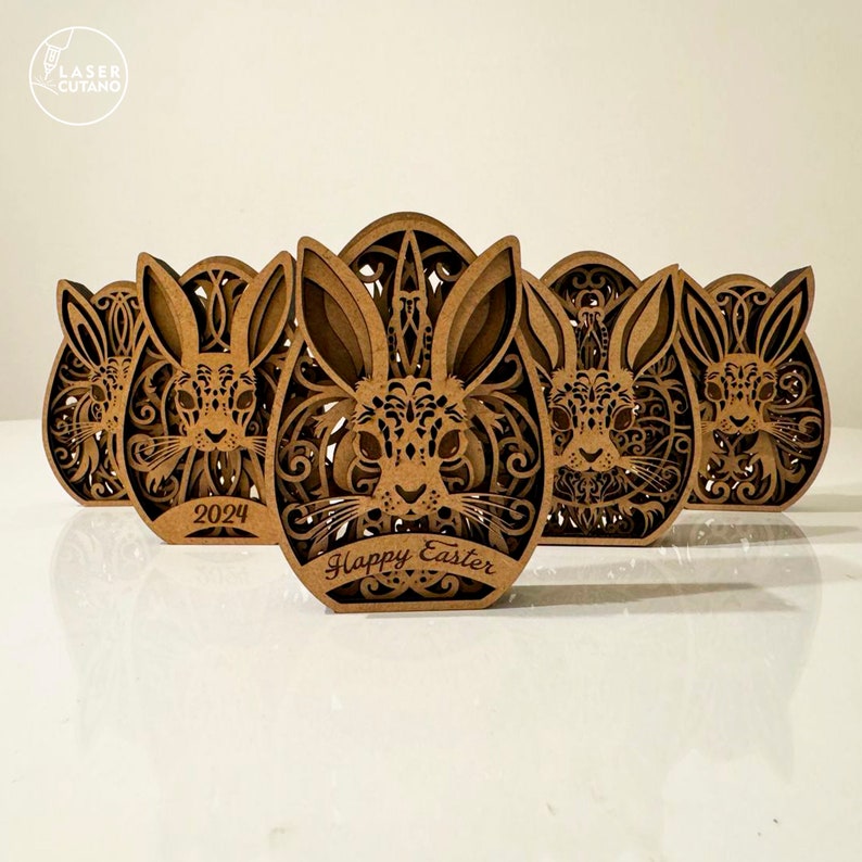 Set 5 EGG EASTER Laser Cut Files Dxf, Glowforge and Easter Svg, Laser ...