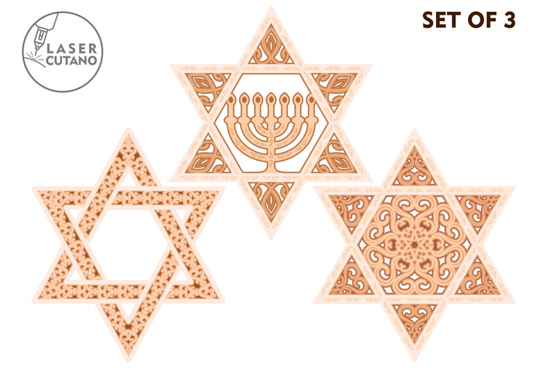 Laser Cut File STAR of DAVID Svg Cricut for Jewish Star Laser Cut ...