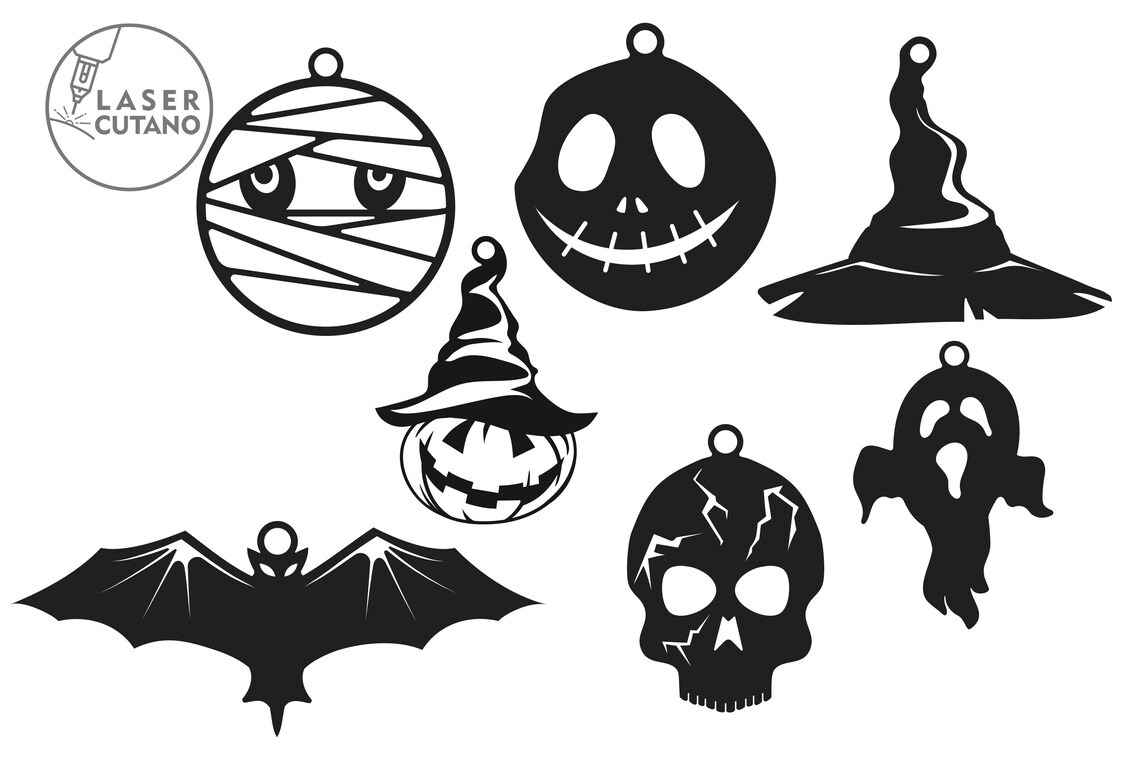 Svg HALLOWEEN Bundle Cut Files for Laser and Halloween Cut | Etsy