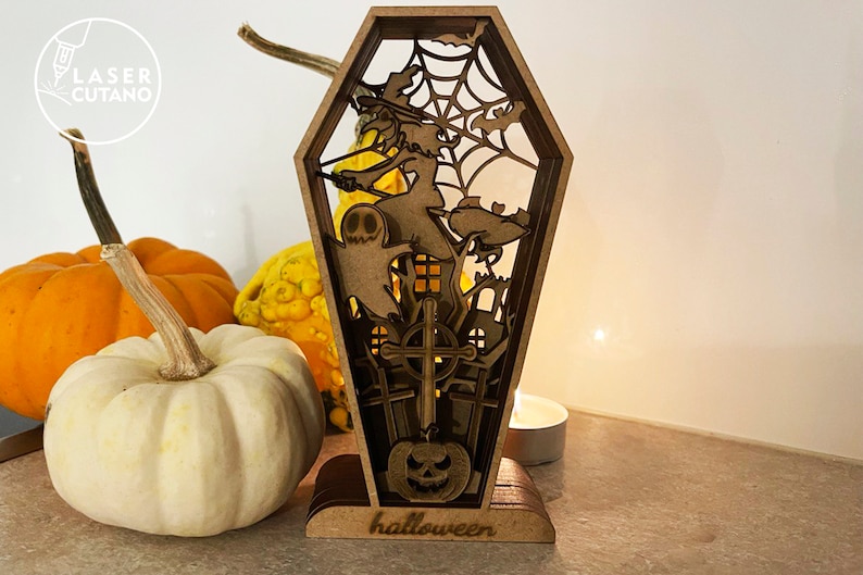 Laser Cut Files HALLOWEEN COFFIN Svg Dxf Cutting File and - Etsy