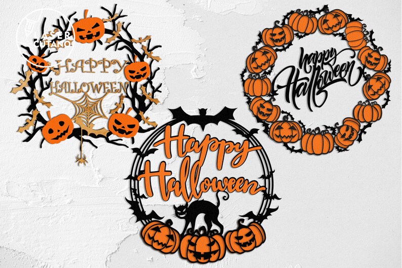 WREATH HALLOWEEN Svg Bundle Layered and Halloween Svg Files for Cricut ...