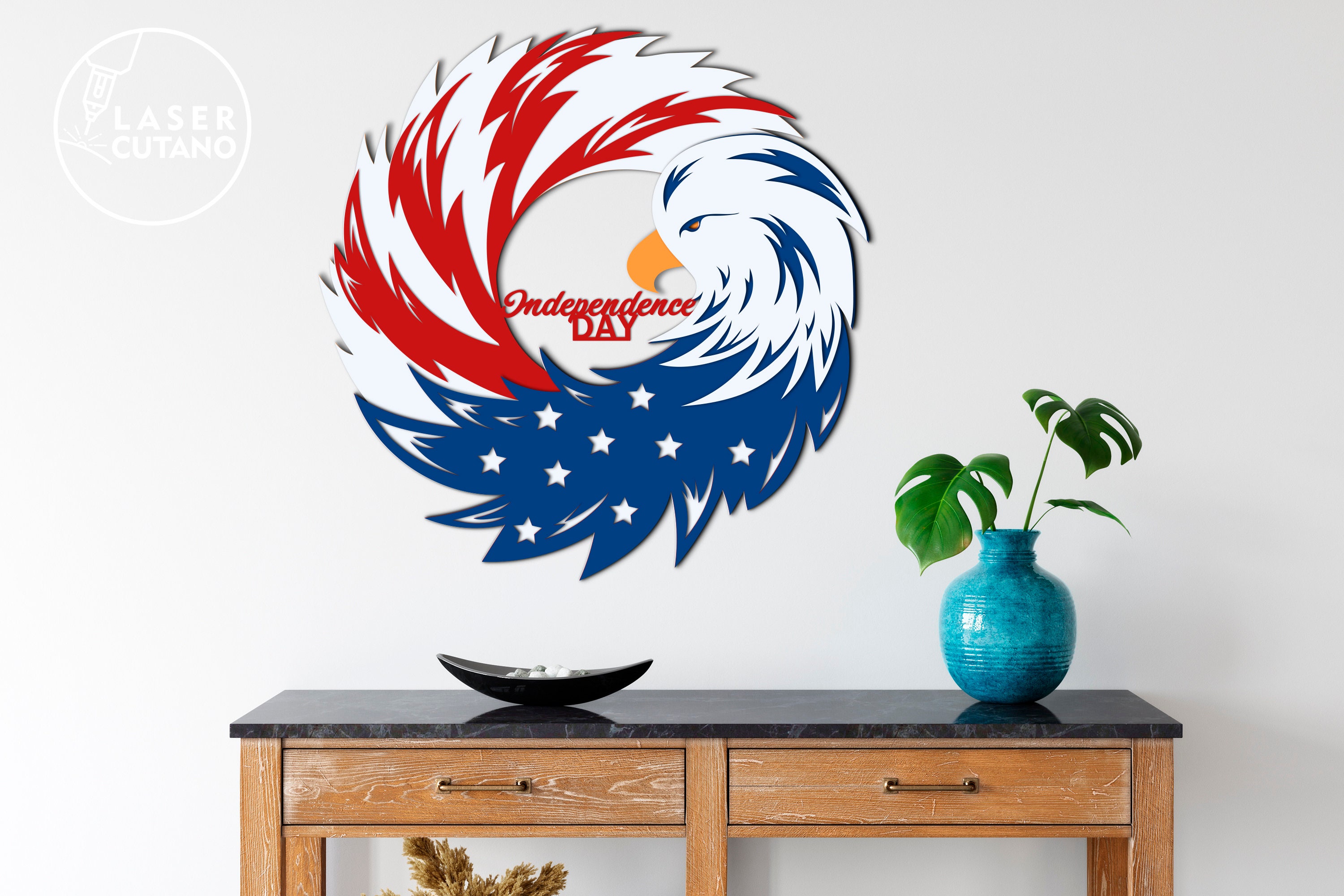 4th of JULY Svg Laser Cut File Glowforge Svg and Independence Day Svg ...