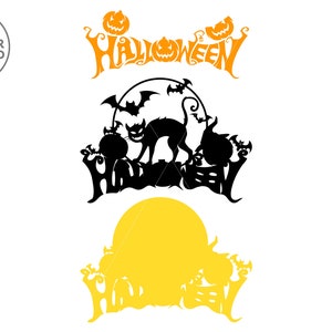 HALLOWEEN Svg Laser Cut File Cricut Halloween Dxf Glowforge Svg and ...