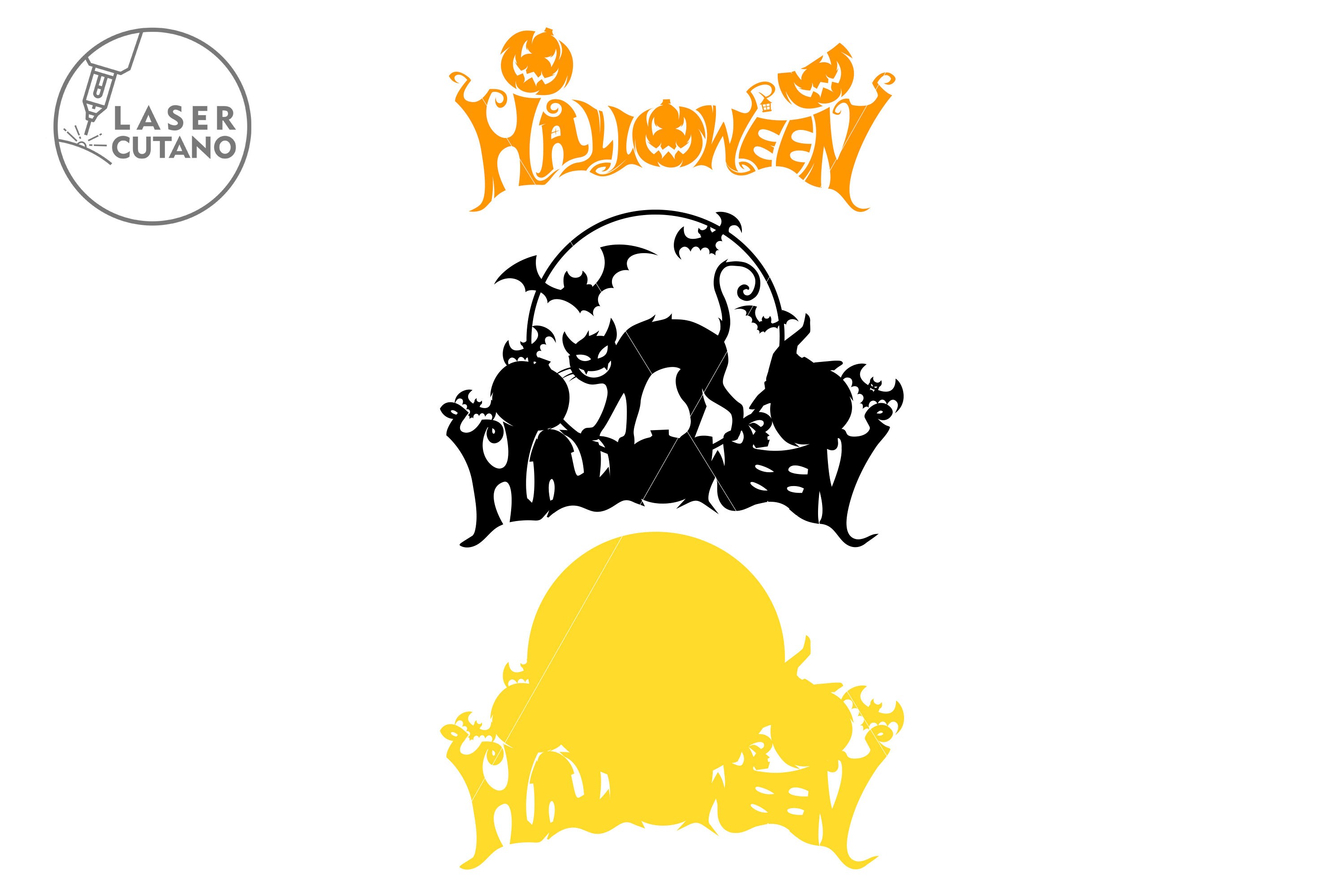 HALLOWEEN Svg Laser Cut File Cricut Halloween Dxf Glowforge Svg and ...