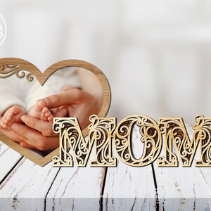 MUM DAD Laser Svg Files Mother's Day Laser Cut File and Mom Laser Cut ...