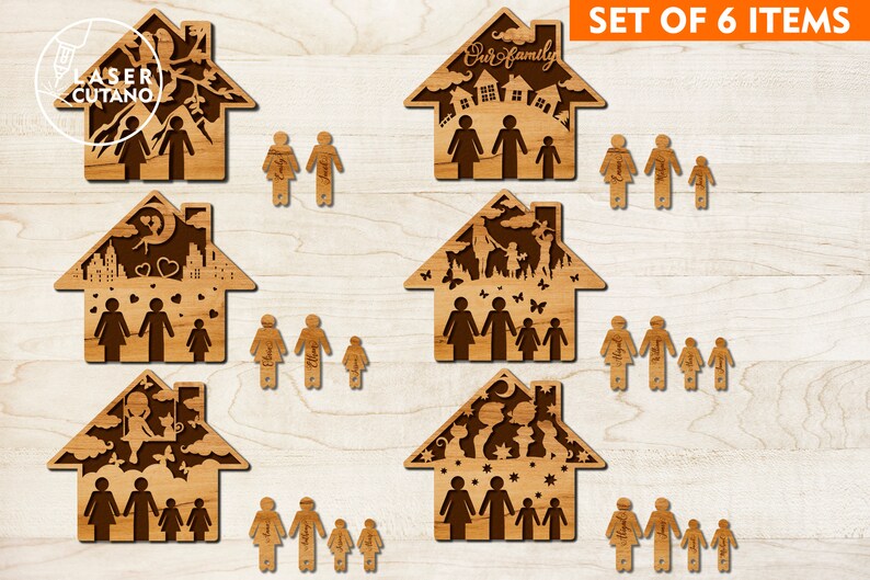 Home Key Holder Laser Cut Files House Keychains Dxf and Custom - Etsy