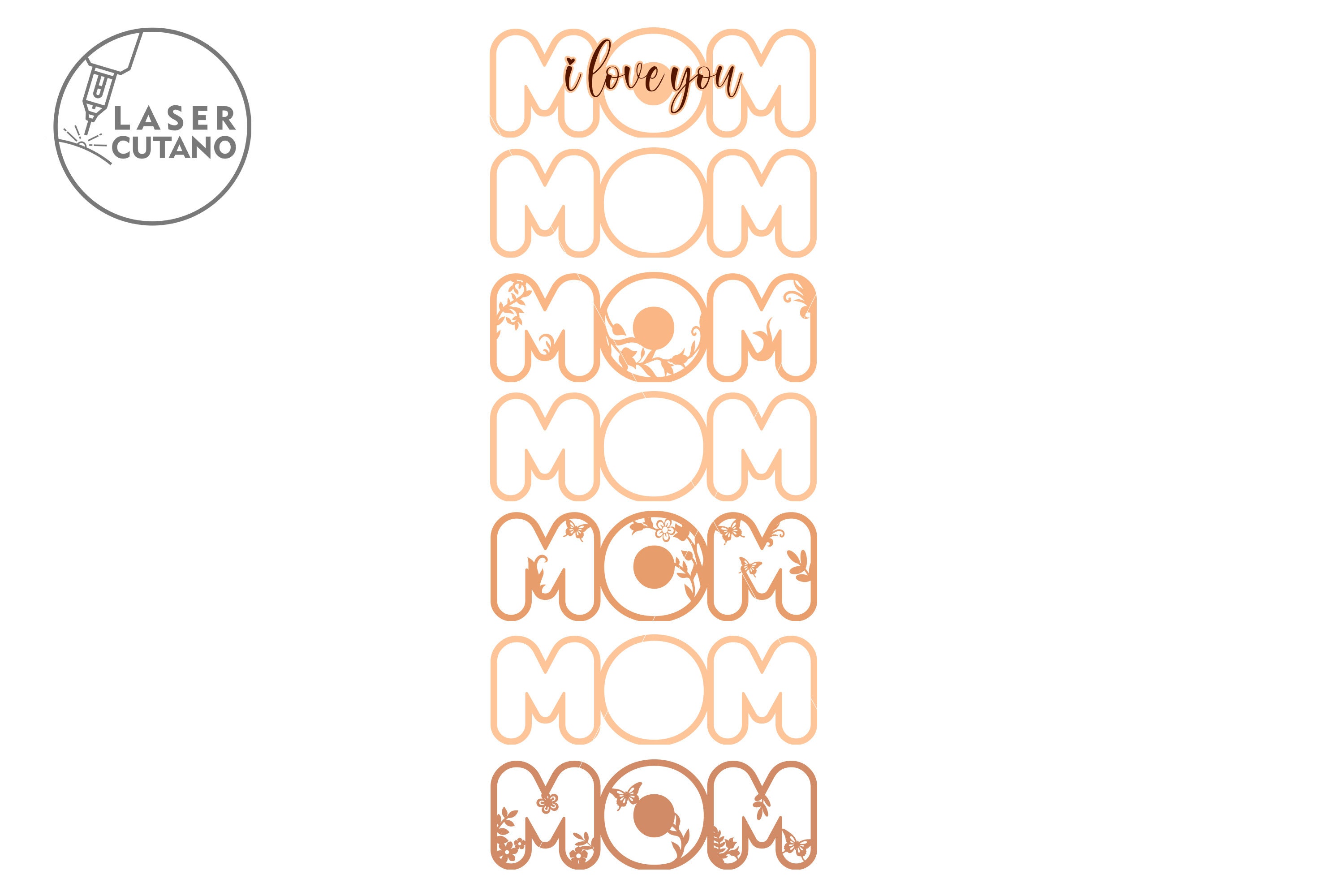 MOM Laser Cut File Mother's Day Svg Laser Cutting - Etsy