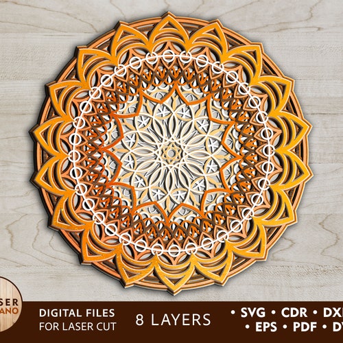 Multilayer Mandala Svg MANDALA Cricut Files and 3d Mandala Svg - Etsy
