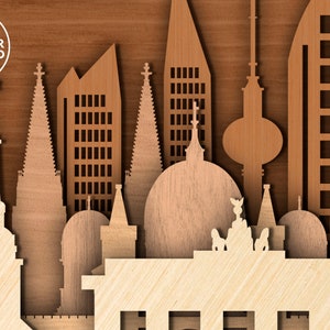 Germany Svg Laser Cut File Deutschland Svg Skyline Laser File & Skyline ...