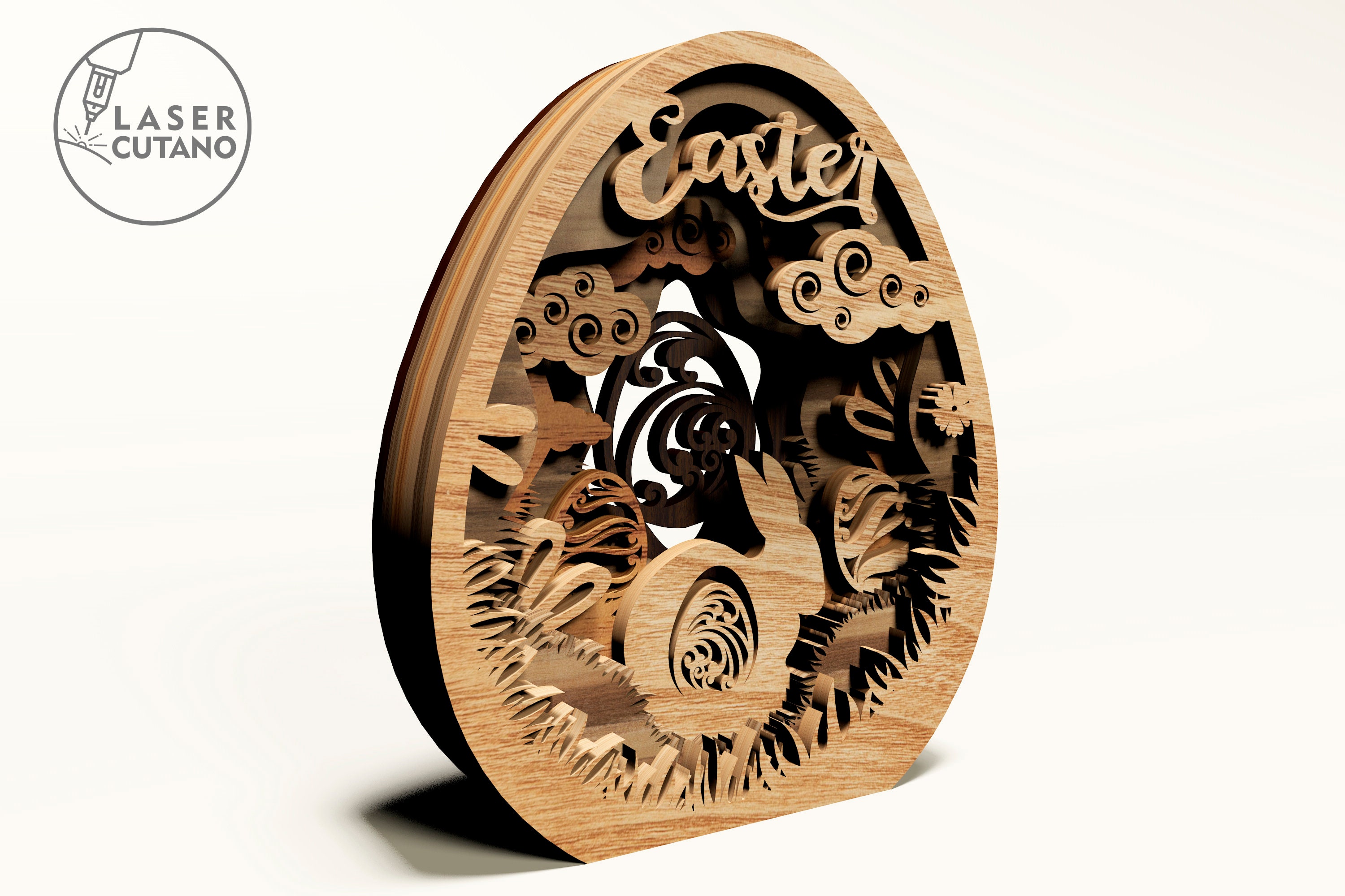 3 Eggs EASTER Laser Cut Files Dxf File for Cnc and Easter - Etsy UK