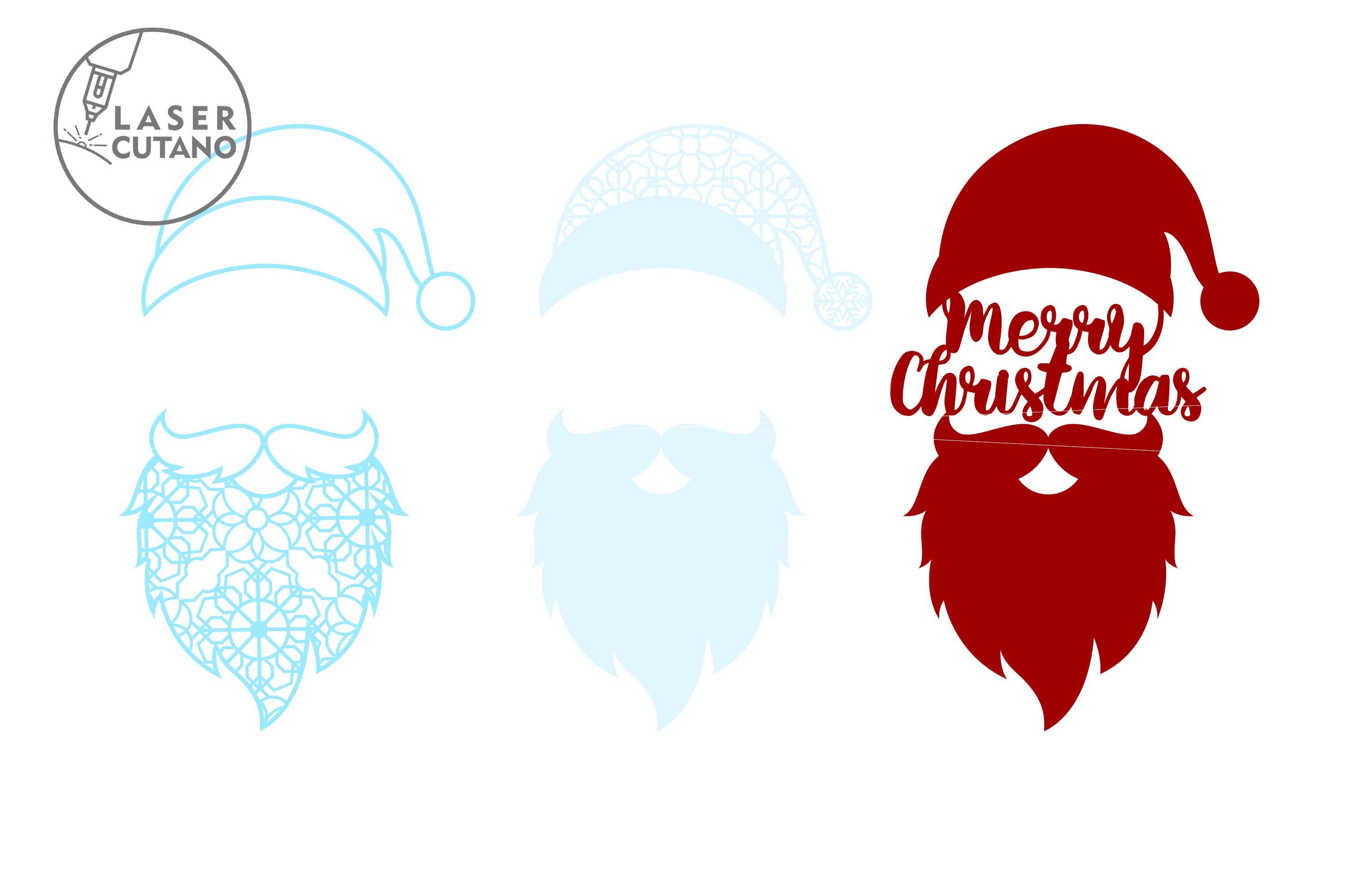 SANTA Laser Cut Christmas Svg Cricut Files Merry Christmas - Etsy