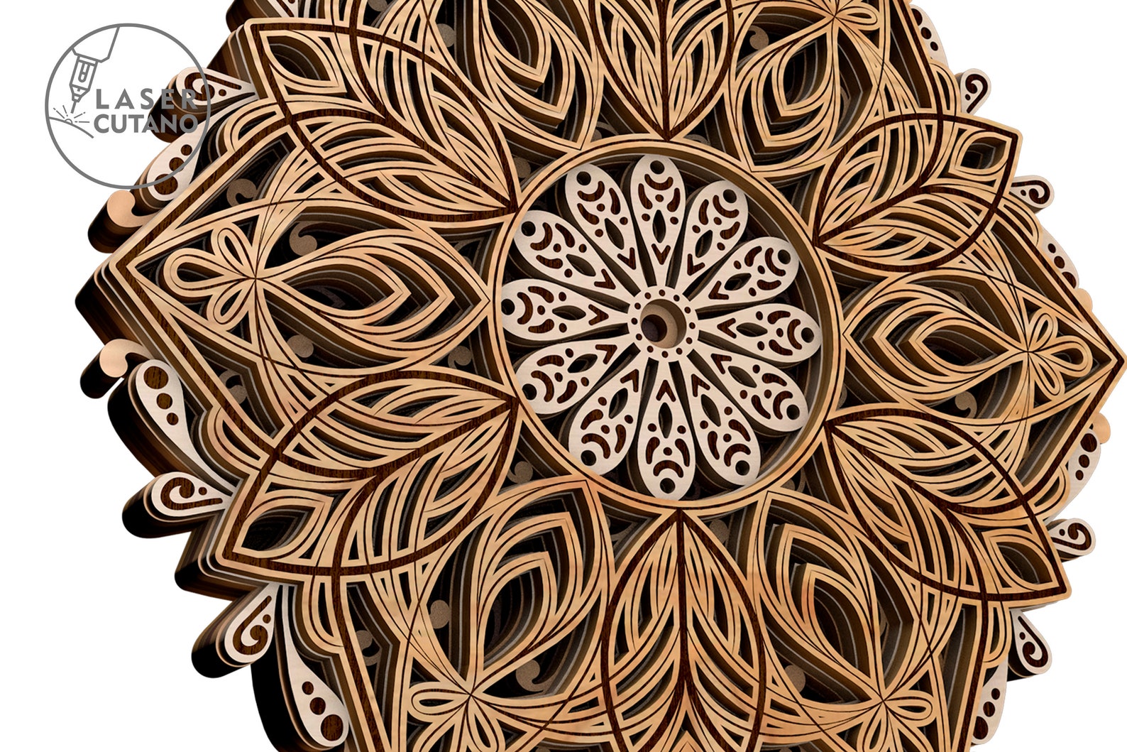 MANDALA Laser Cut Files Svg 3D Layered Svg Wall Art and - Etsy