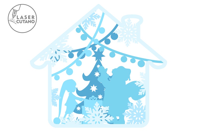 WINTER HOUSE Laser Cut Files Svg Dxf Files for Plasma Dxf | Etsy