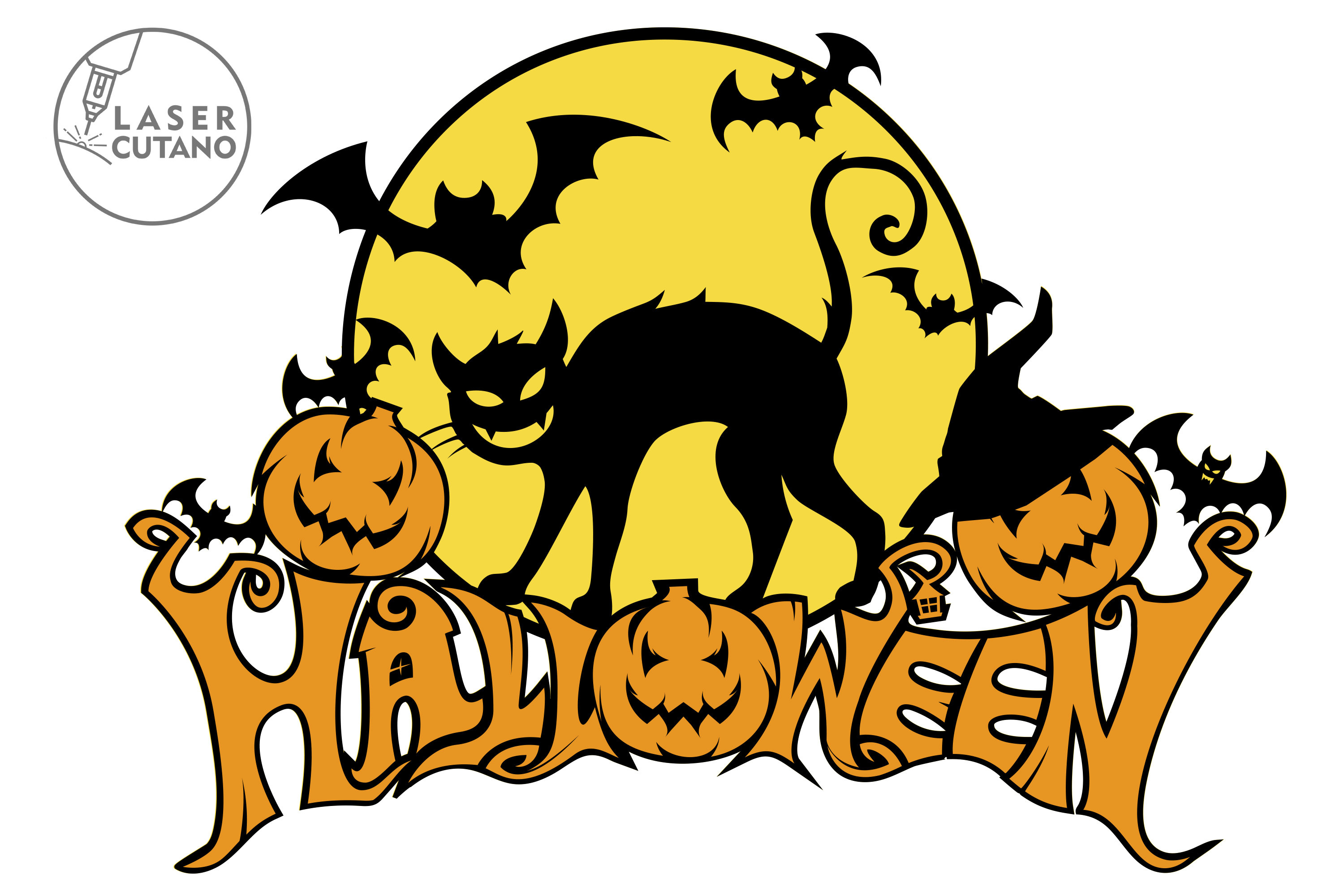 HALLOWEEN Svg Laser Cut File Cricut Halloween Dxf Glowforge Svg and ...