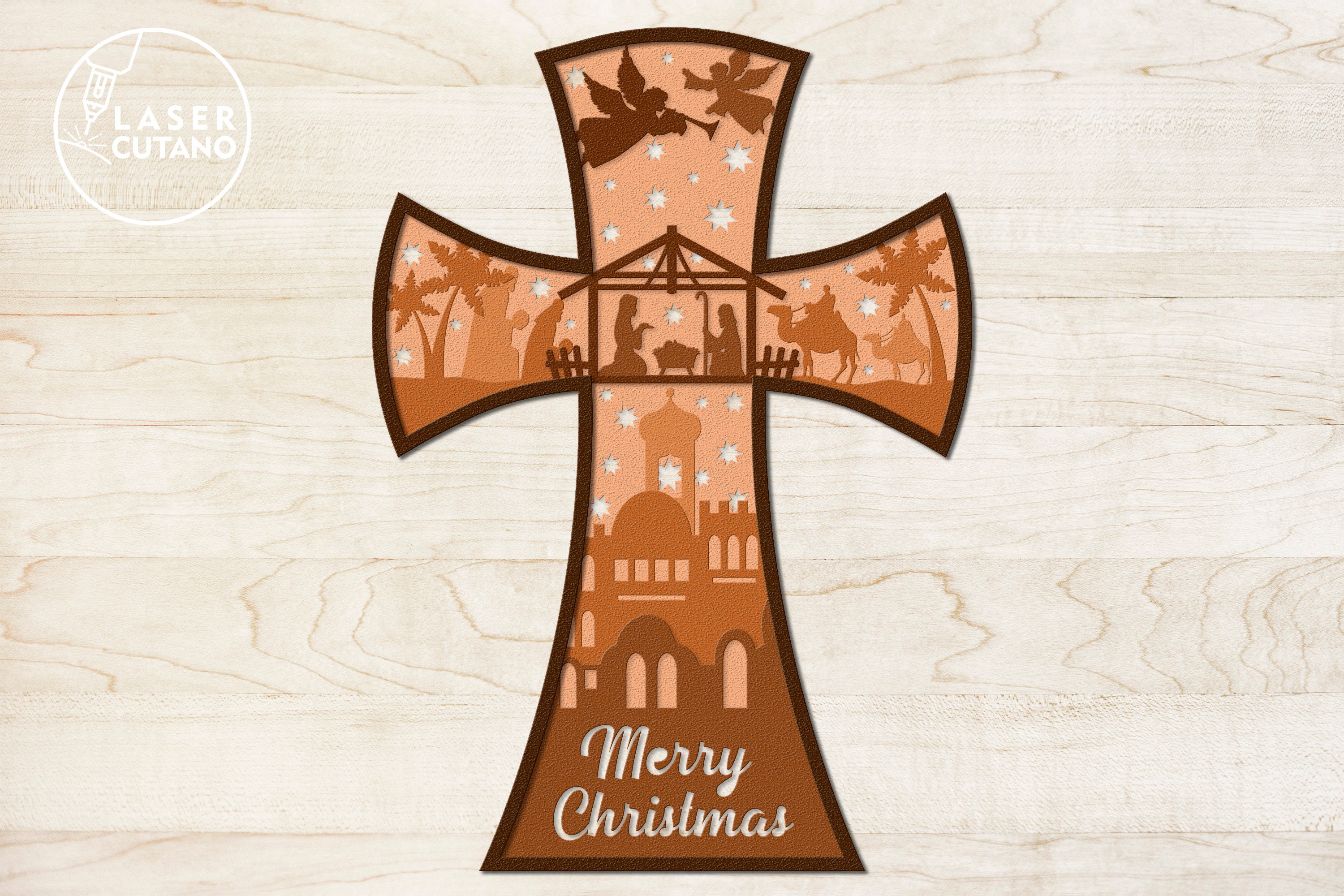 Laser Cut NATIVITY SCENE Pattern Svg Christmas Silhouette 3d - Etsy