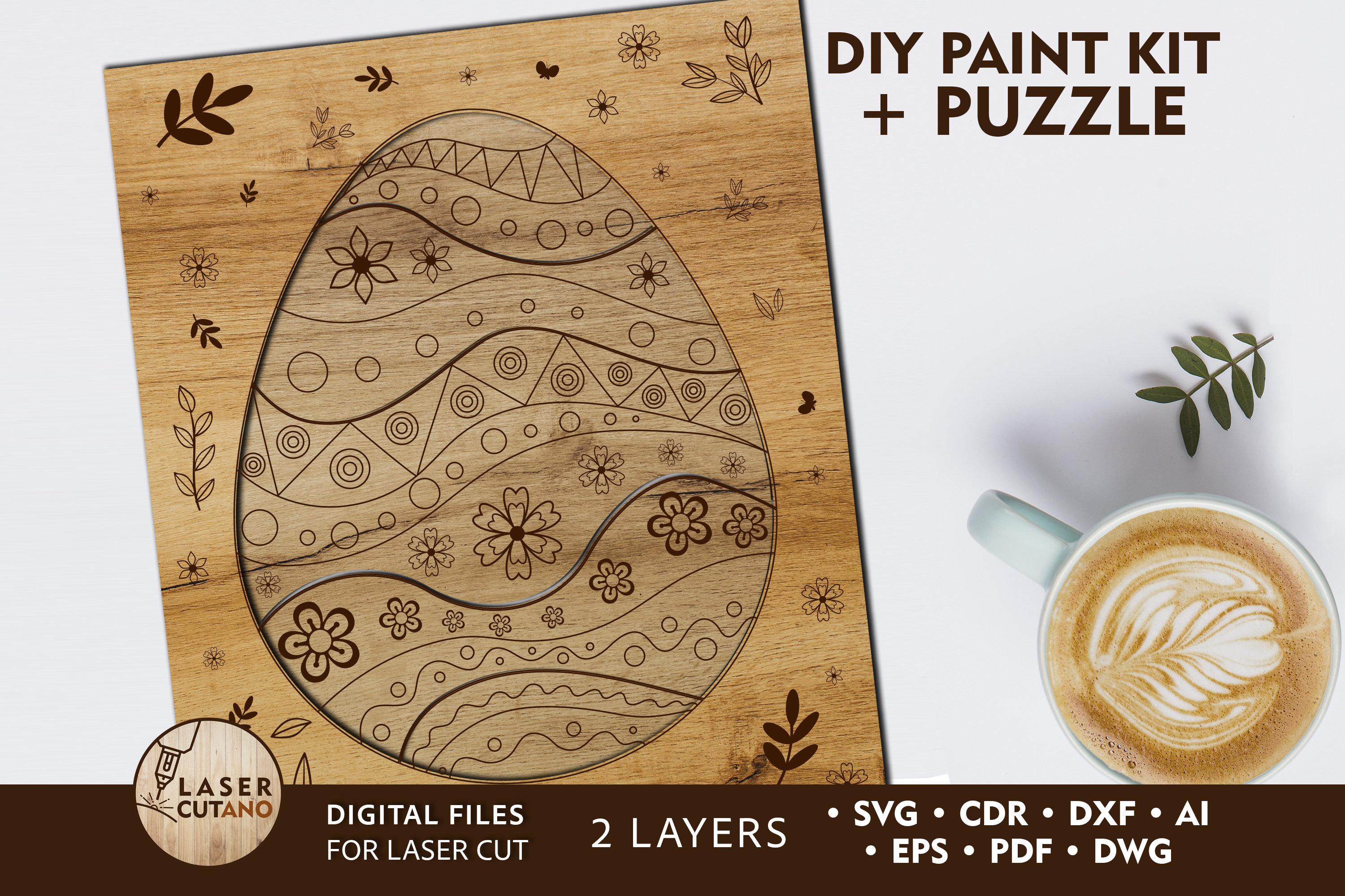 Paint KIT DIY Laser Cut Files EASTER Svg Digital File and Cnc - Etsy