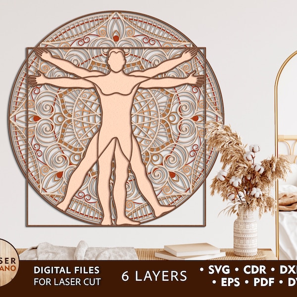 Vitruvian Man Svg - Etsy